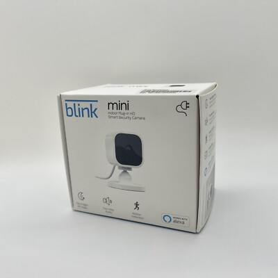NEW Blink Mini Compact Indoor Plug-in Smart Security Camera White ...