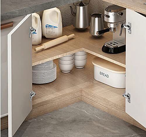 2X Soft Close 165 Degree Kitchen Cabinet Cupboard Concealed Angular ...