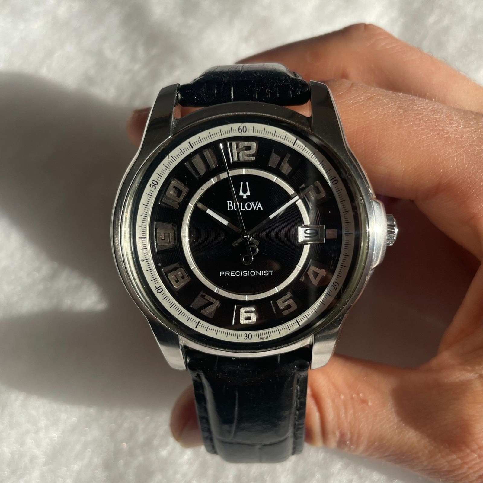 Bulova Precisionist C877648 Men's Wristwatch Leather Band Brown for ...