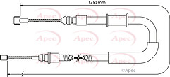 Apec CAB1070 Brake Cable for sale online | eBay UK