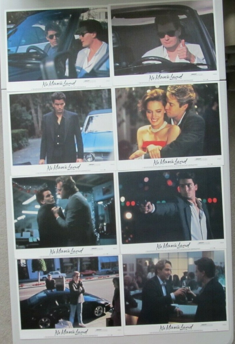 NO MAN'S LAND ORIGINAL 11X14 LOBBY CARD SET OF 8 1987 CHARLIE SHEEN ...