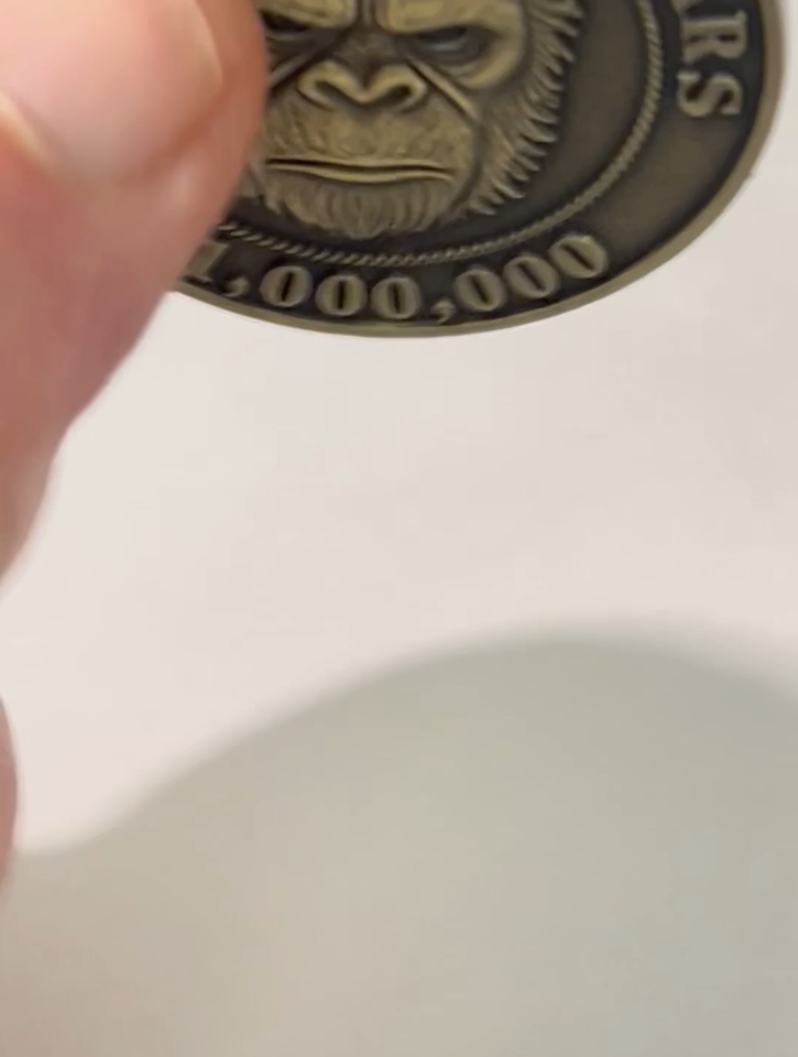 Sasquatch - Yeti $1 MILLION DOLLAR REWARD Lucky 1.75" 3D Token Coin NEW ...