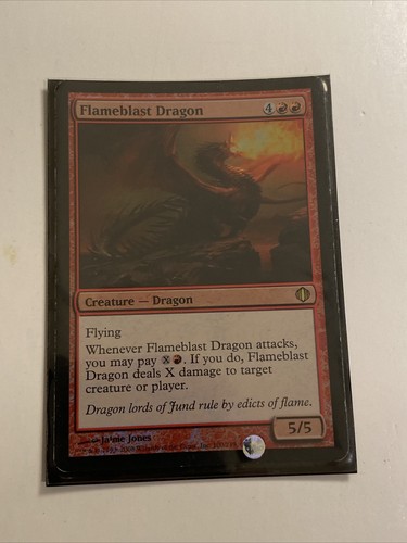 MTG Magic the Gathering Flameblast Dragon 100 of 260 Shards of Alara LP ...