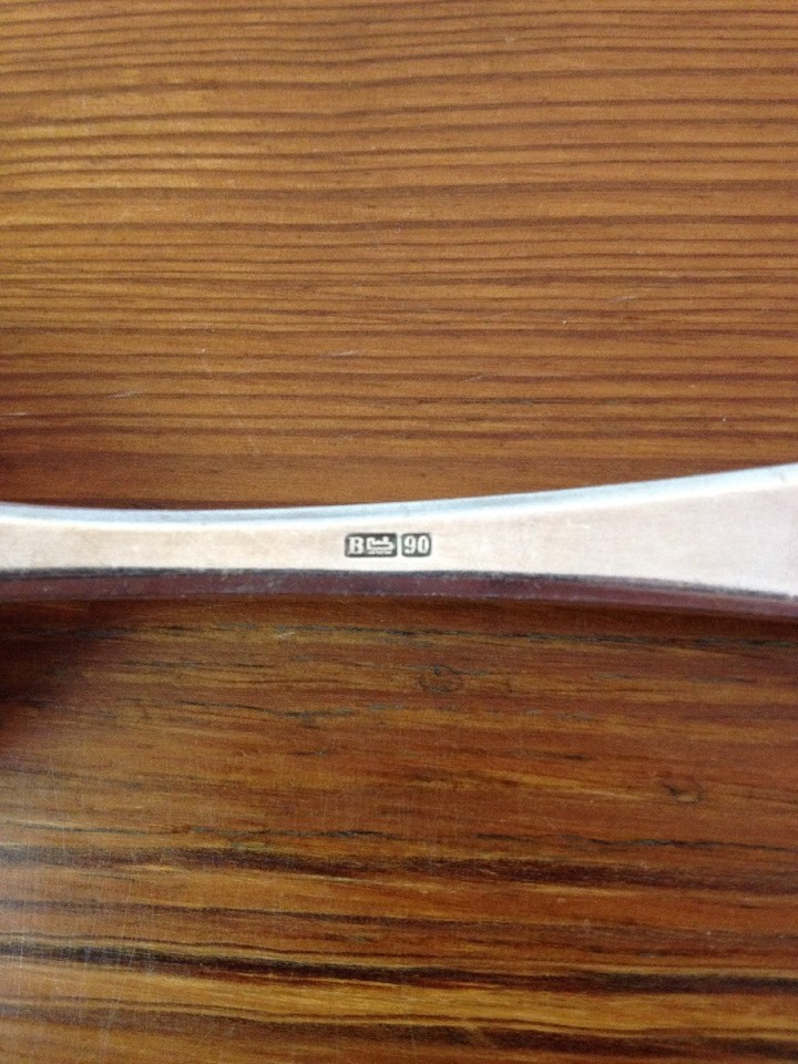 Vintage Bruckmann Silverplate 90 Serving Spoon Antique Flatware 8.25 ...