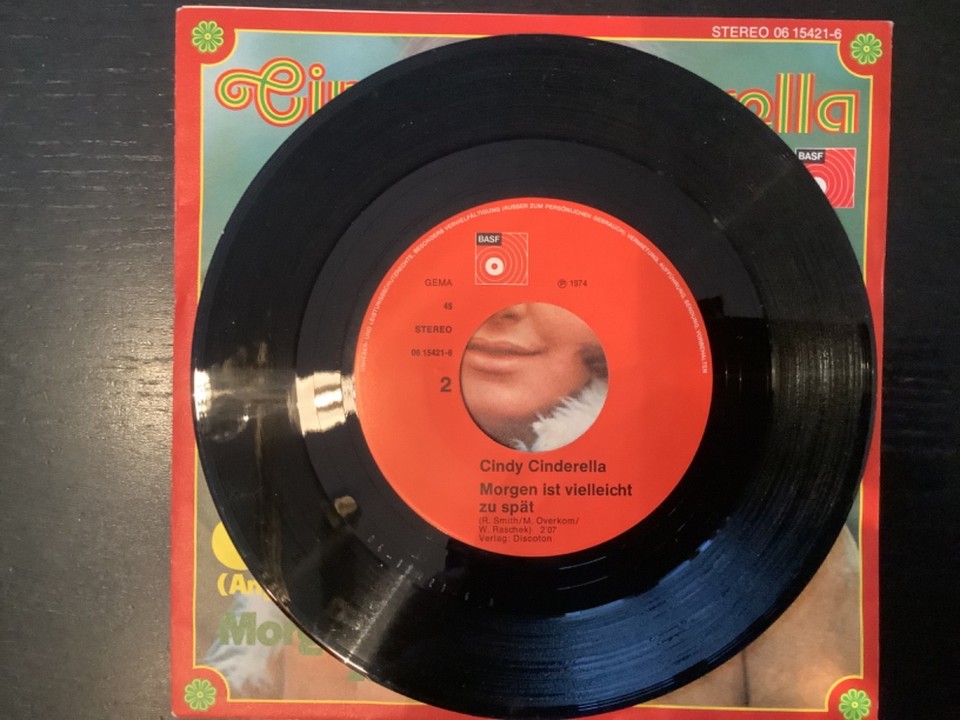 Cindy Cinderella Schlager Pop Single Vinyl 7 Mama/ morgen i. V… zu spät ...