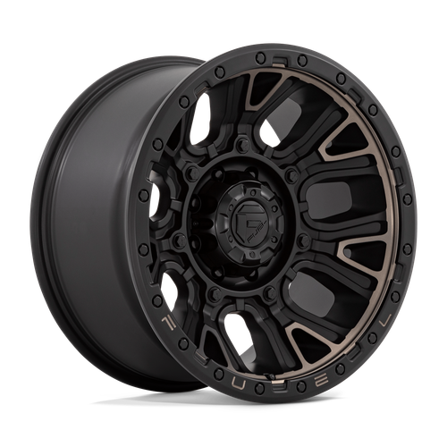 20X10 Fuel 1PC D824 TRACTION 8X6.5 -18MM MATTE BLACK WITH DOUBLE DARK ...