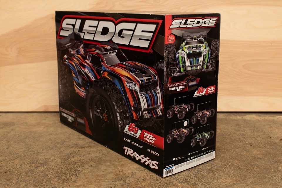 Traxxas 95096-4-BLUE - Sledge 1/8 4X4 Monster Truck RTR, w/ Belted ...