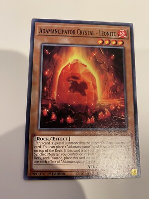 Adamancipator Crystal - Leonite - SESL-EN004 - Super Rare - 1st Edition ...