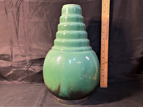 ROSEVILLE FUTURA VINTAGE POTTERY TALL FULL BODIED VASE 12.5" x 8.00 ...
