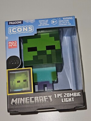 Minecraft Paladone #003 Zombie Night Light Lamp Series 1 Character ...