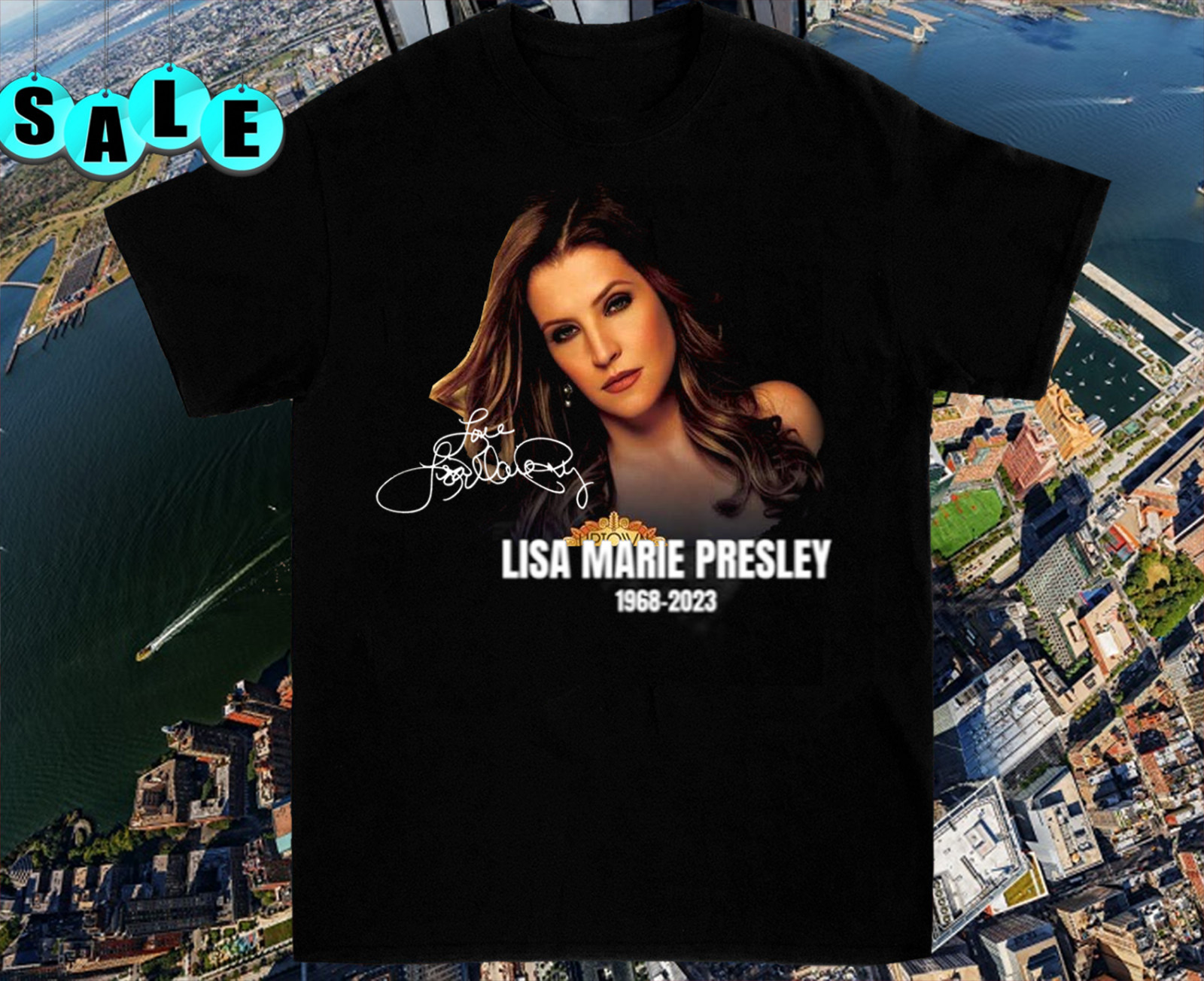 Rip Lisa Marie Presley Signature 1968-2023 T Shirt Si… - Gem
