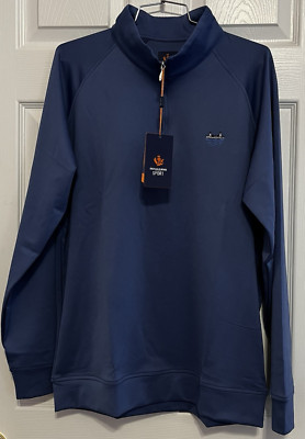 Donald Ross Sport Fit 1/4 Zip Pullover, The Elais, Large, Denim, NWT | eBay