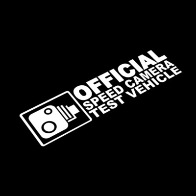 Speed Camera Test Vehicle Funny Car Sticker Decal, Car Van Caravan ...