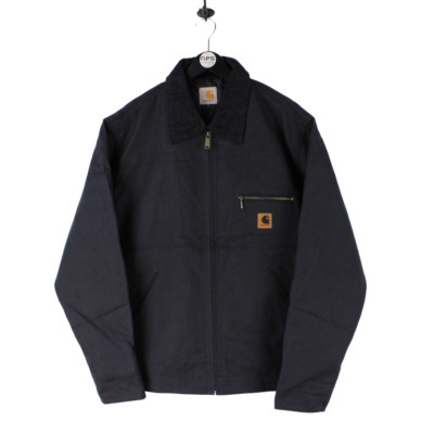 CARHARTT Detroit Jacket Reworked Vintage Canvas Bomber Black Mens ...