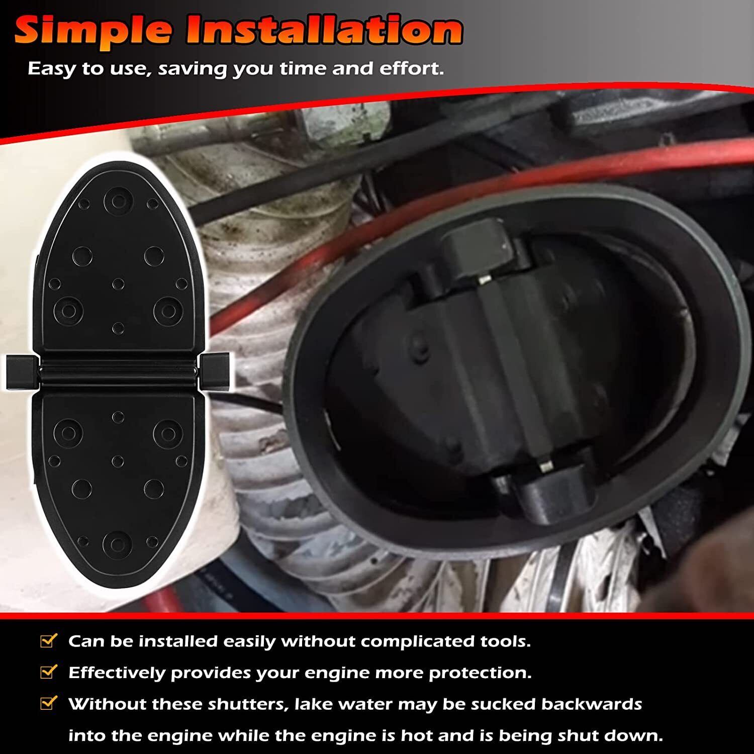 807166A1 Y-Pipe Exhaust Water Shutter Flappers for Mercruiser Stern ...