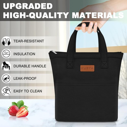 Lunch Box for Women, Bag Women Men Adult A-Wide Opening, A-Black | eBay