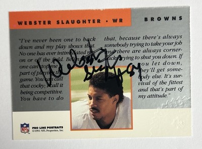 1991 Pro Line Portraits Webster Slaughter Auto | eBay