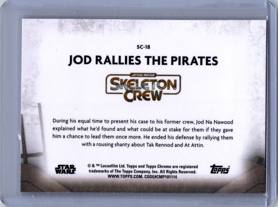 2025 Topps Chrome Star Wars Skeleton Crew Jod Rallies The Pirates #SC ...