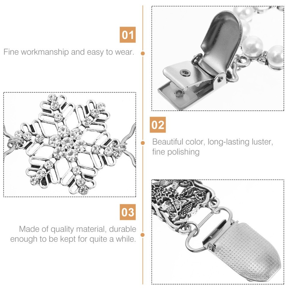 4 Pcs Knitwear Shawl Clips Women Garment Dress Fasteners Scarf Pin ...