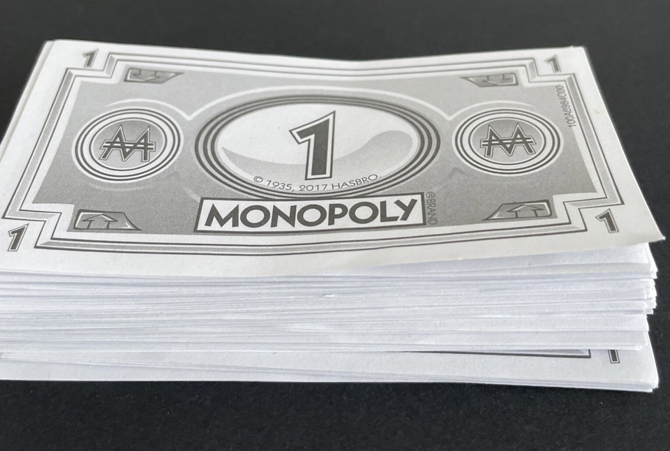Monopoly Junior Money 90 Banknotes Replacement Paper Dollars Game ...