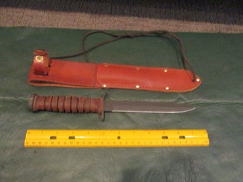 Modern manufacture WW2 US M3 Camillus flame bomb fighting Knife w ...