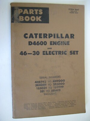 Manuals & Brochures - 1956 Cat Caterpillar