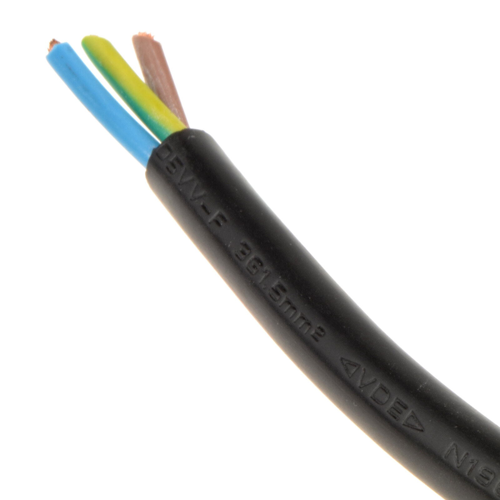 13A/5A Fully Moulded 3 Pin UK Plug to 3 Core Flex Cable Stripped Bare ...