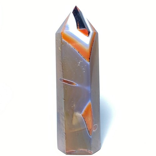 120g Natural Polished Silk Banded Agate Lace Agate Crystal Point ...