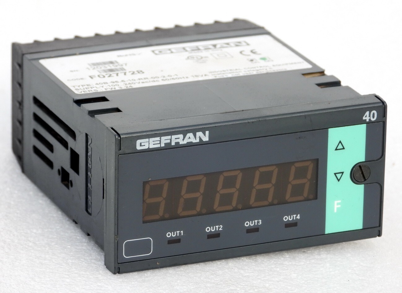 GEFRAN F027728 TYPE 40B-96-5-10-RR-00-2-0-1 DIGITAL INDUSTRIAL CONTROL ...