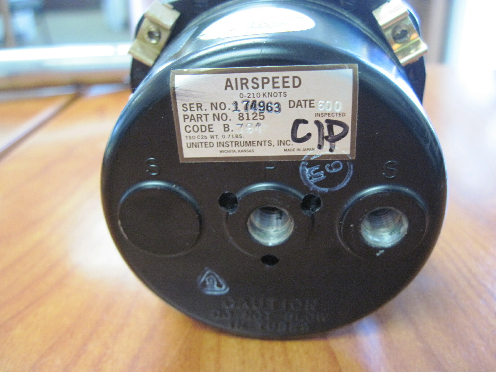 Piper Pa28r-180 Arrow United Airspeed Indicator P/n 8125 Guaranteed for ...