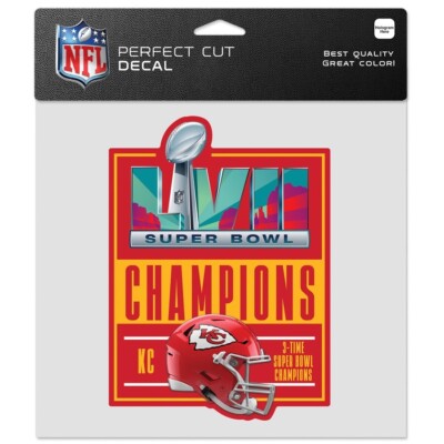 WinCraft 8x8 Kansas City Chiefs 3-Time Super Bowl Champions Perfect Cut ...
