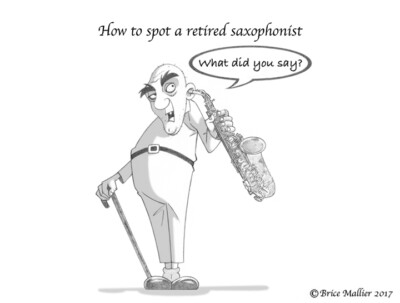 Alto saxophone humor drawing print #2 | eBay