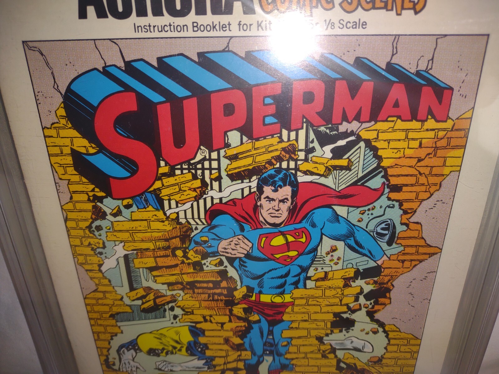 1974 Aurora Comic Scenes Superman model COMIC BOOK 9.6 GRADED~BEAUTIFUL ...