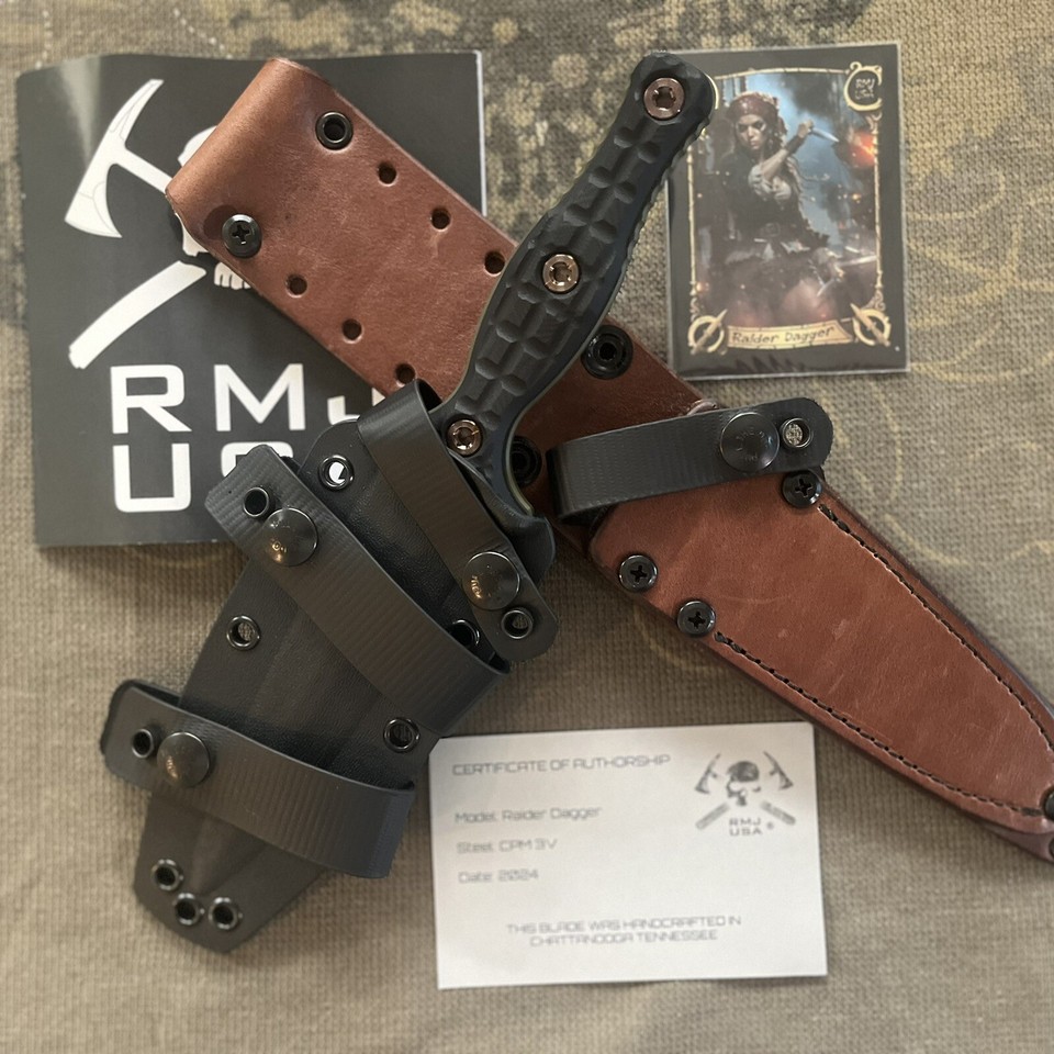 RMJ Tactical x Monkey Edge Raider Dagger CPM 3V Sniper Green Black MEFP ...