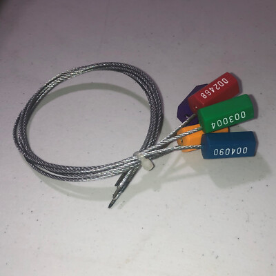 Anti-Theft Security Cable Ties Numbered Steel Wire Security Tags - Pack ...