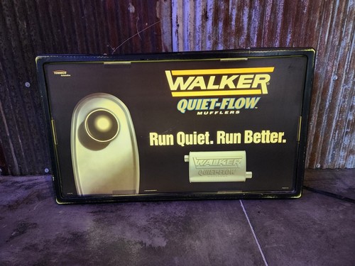 Vintage Walker Quiet Flow Muffler Dealer Advertising Lighted Sign Auto ...
