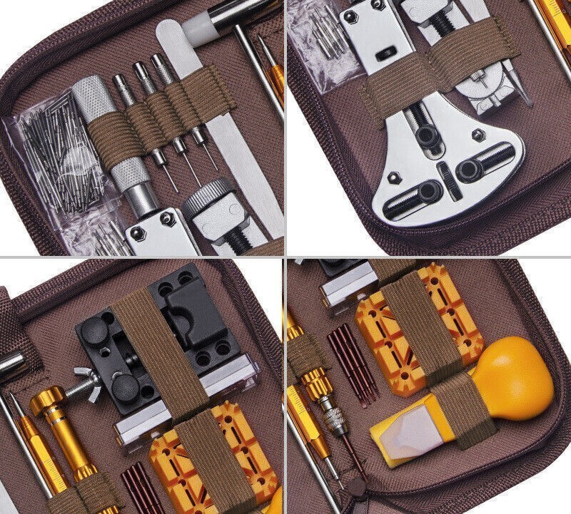 149PCS Watch Repair Tool Kit Wristwatch Link Pin Remover Case Opener ...