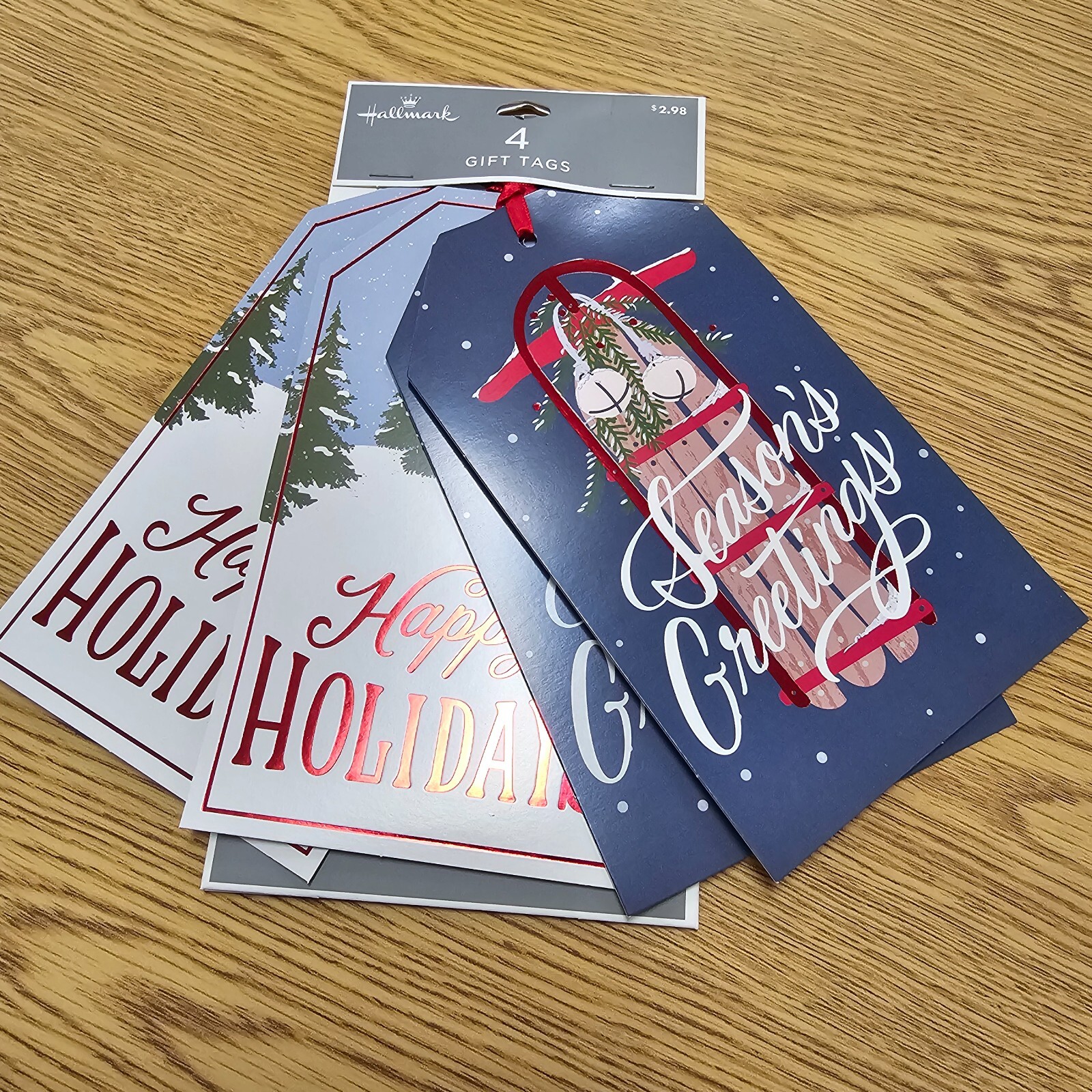 large Christmas gift tags set of 4 new Hallmark Free Shipping | eBay