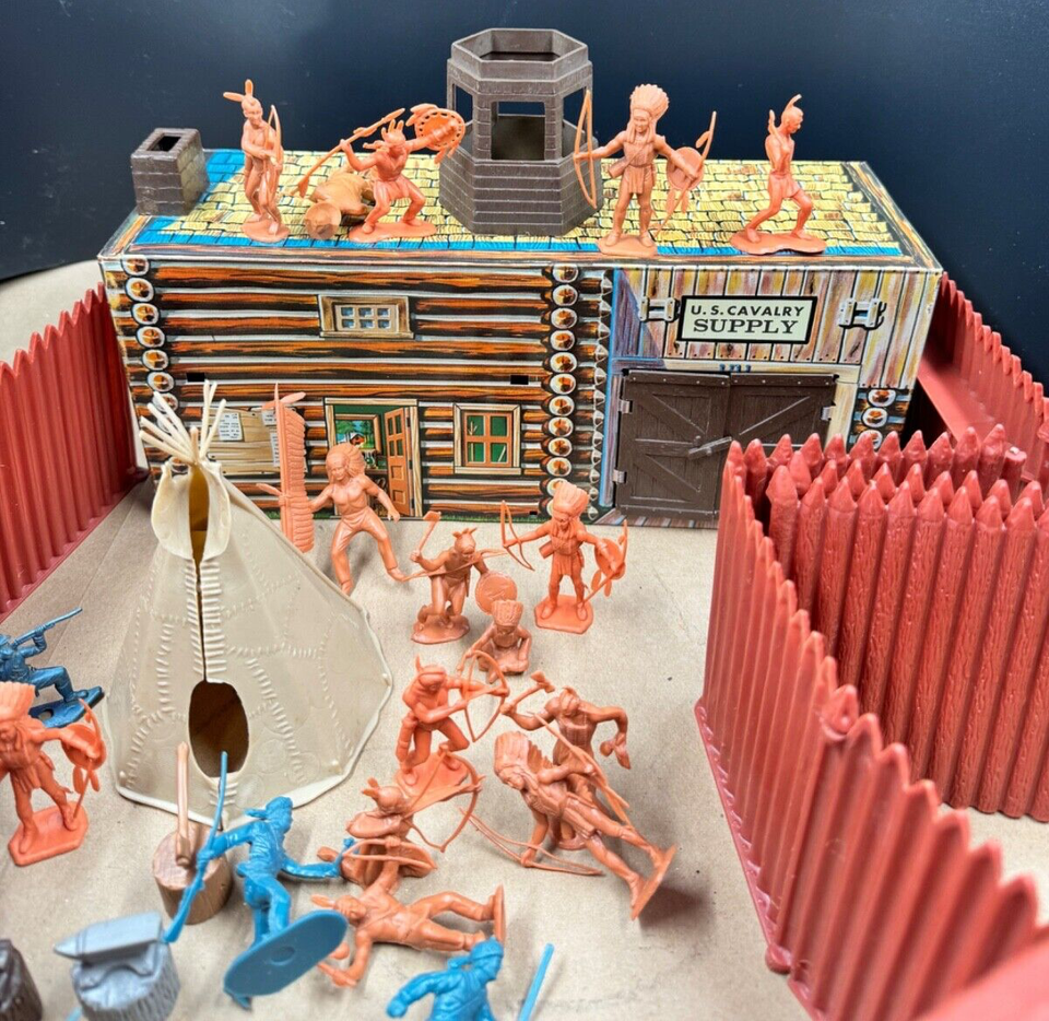 Vintage Marx Toy Fort Apache Play Set = | eBay