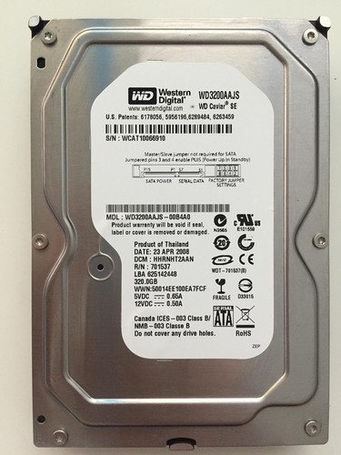 320 GB Western Digital (WD3200AAJS) Caviar SE - SATA 2 (3 Gb/s) | eBay.de