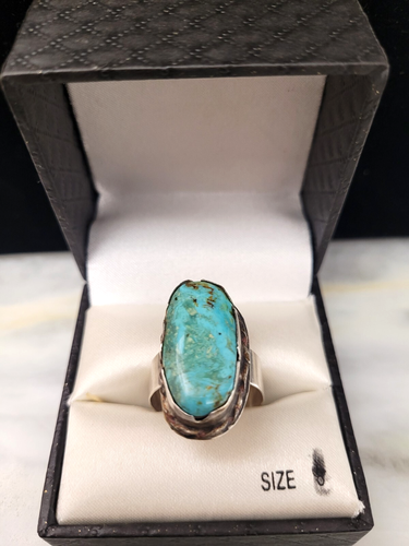 Vintage Navajo Ring Sterling Silver & Turquoise - Thompson "Chicharello ...