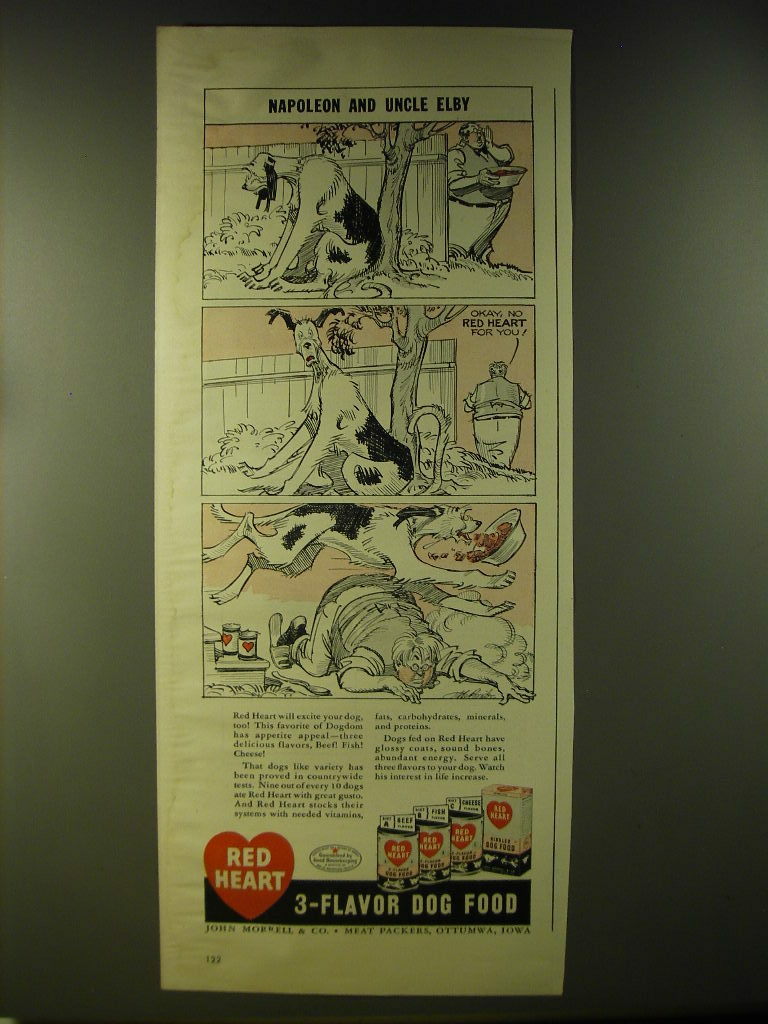 1946 Red Heart Dog Food Ad - Napoleon and Uncle Elby | eBay