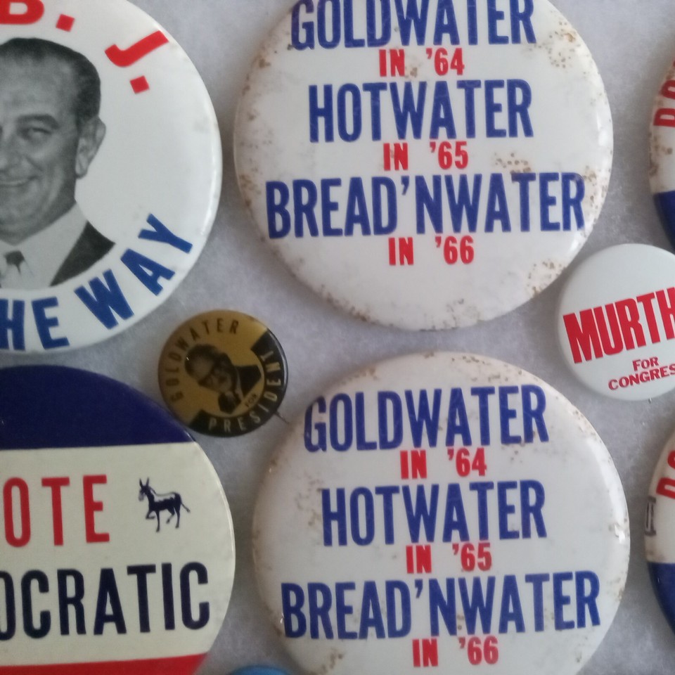 Lot #1 of 38 vintage Presidential Campaign Pin Back Buttons 1960-70's ...