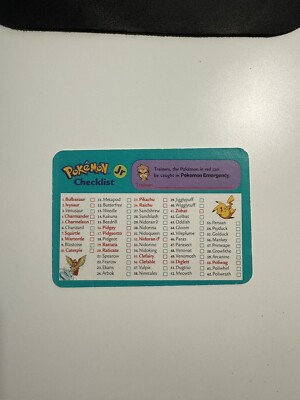 Pokemon Jr Adventure Trading Card Game Checklist WOTC Hasbro MP | eBay