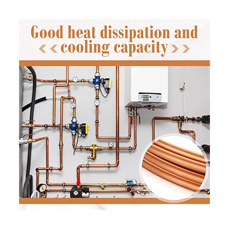 25Ft Copper Tube Refrigeration Tubing Flexible Copper Tubing Seamless ...