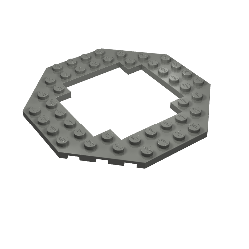 10x LEGO® Part 6063 - Plate, Modified 10 x 10 Octagonal with 6 x 6 Open ...