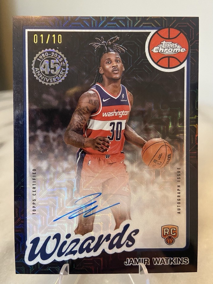 2025 Topps Flagship Basketball Jamir Watkins BLACK MOJO AUTO RC 1/10 ...