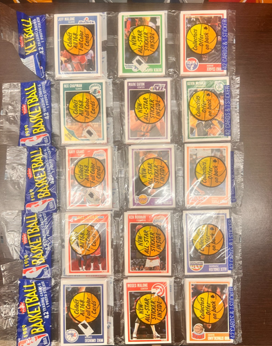 1989 Fleer NBA Basketball 10 Factory Sealed Rack Packs - FREE SHIPPING ...