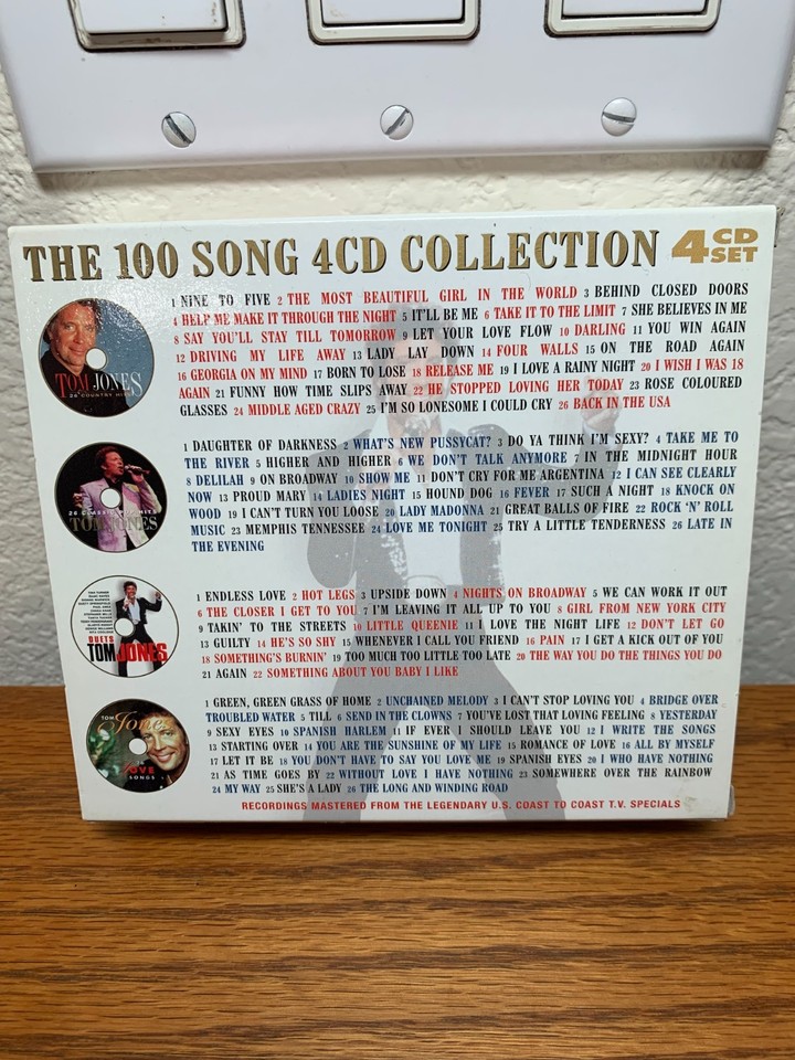 Vintage 1998 Tom Jones The 100 Song 4CD Collection Picture Discs (Very ...