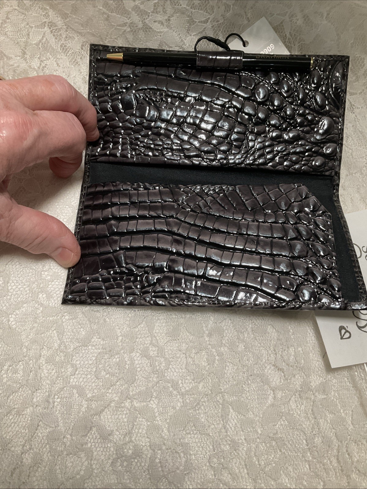 NWT - BRAHMIN NOCTURNAL CORDELIA CHECKBOOK COVER & PEN | eBay